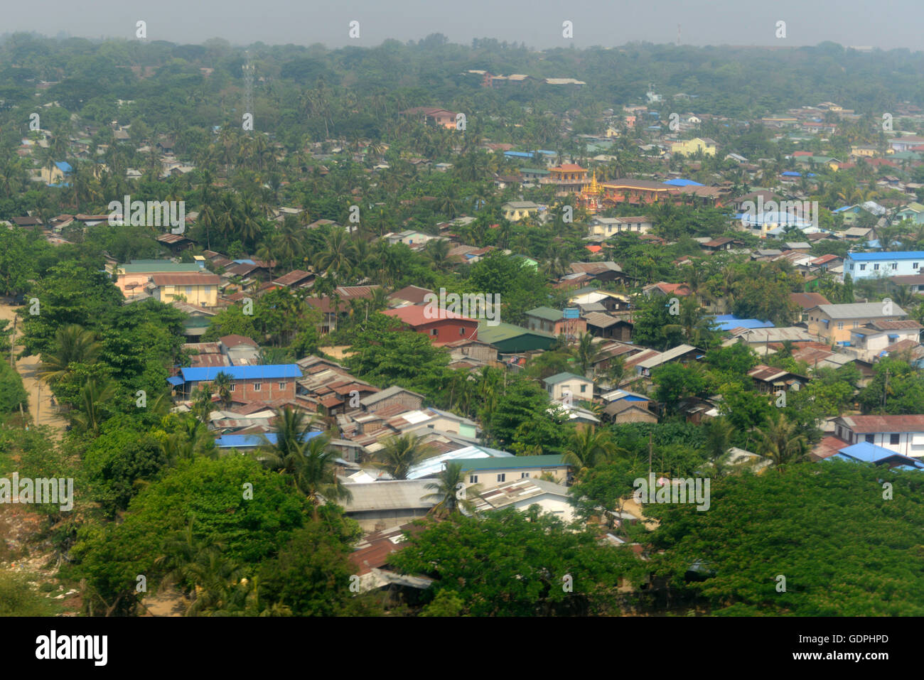 the Landscape and Town of Myeik in the south in Myanmar in ...