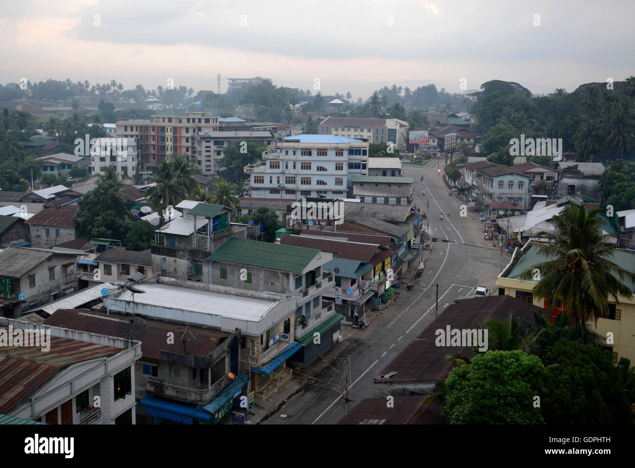 the city centre of Myeik in the south in Myanmar in Southeastasia Stock ...