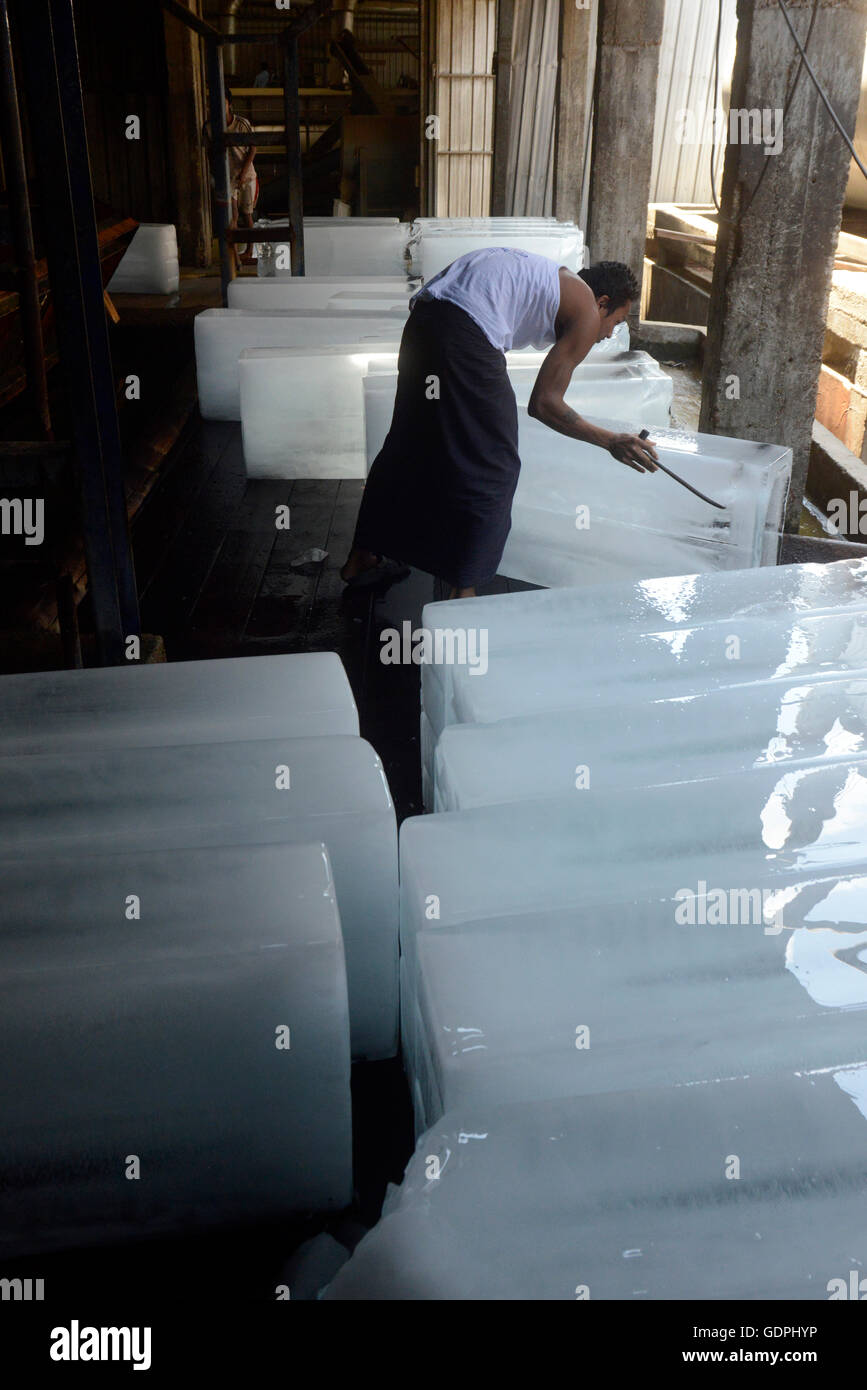 the ice factory at a fishmeal factory in the city of Myeik in the south ...