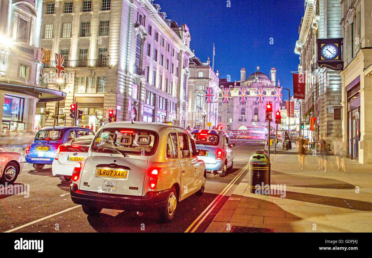 South Regent Street at Night London UK Stock Photo - Alamy