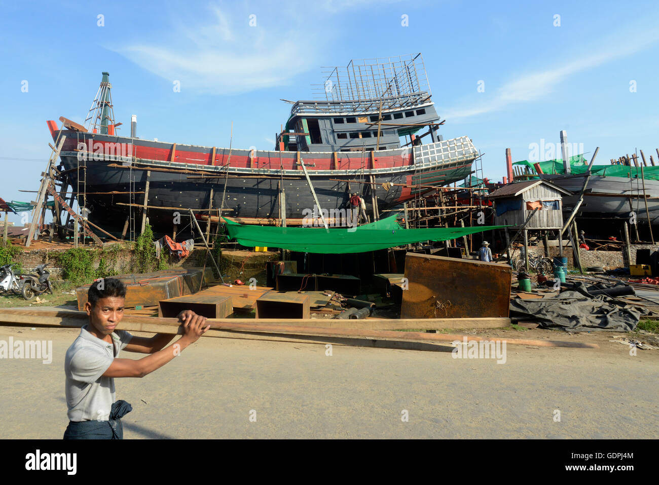 a Ship manufactur in the city of Myeik in the south in Myanmar in ...