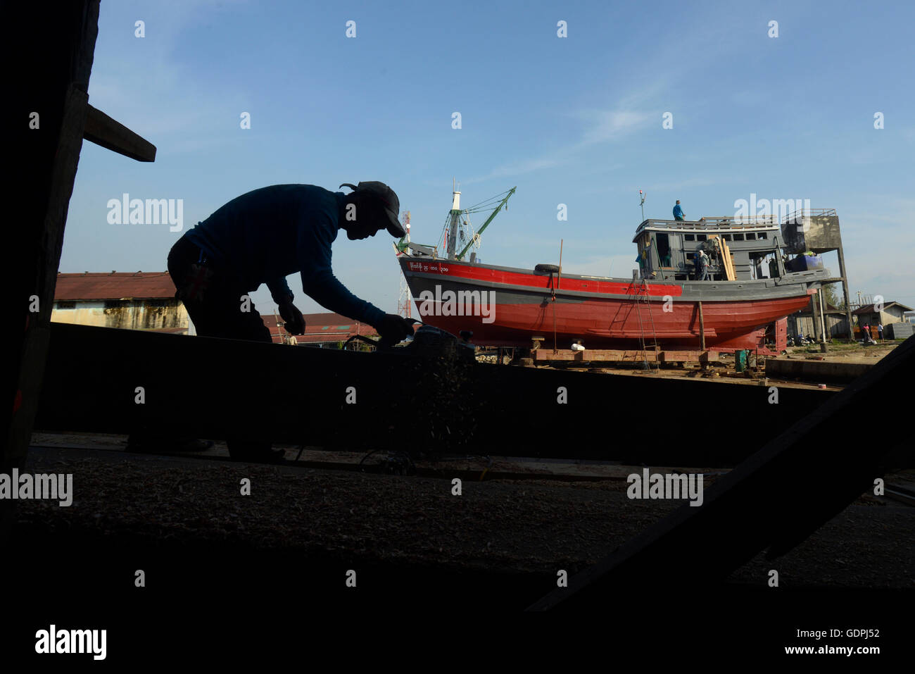 a Ship manufactur in the city of Myeik in the south in Myanmar in ...