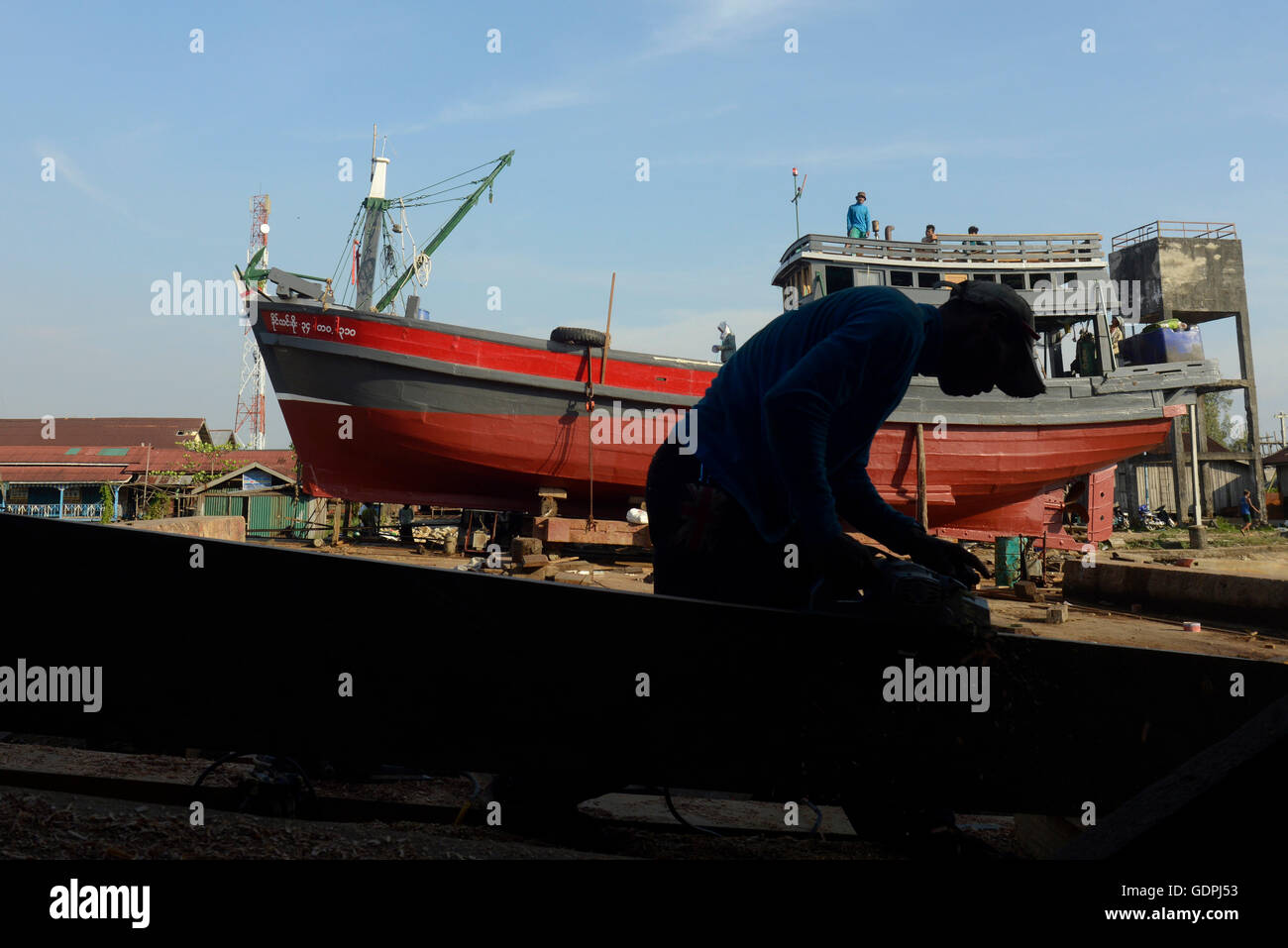 a Ship manufactur in the city of Myeik in the south in Myanmar in ...