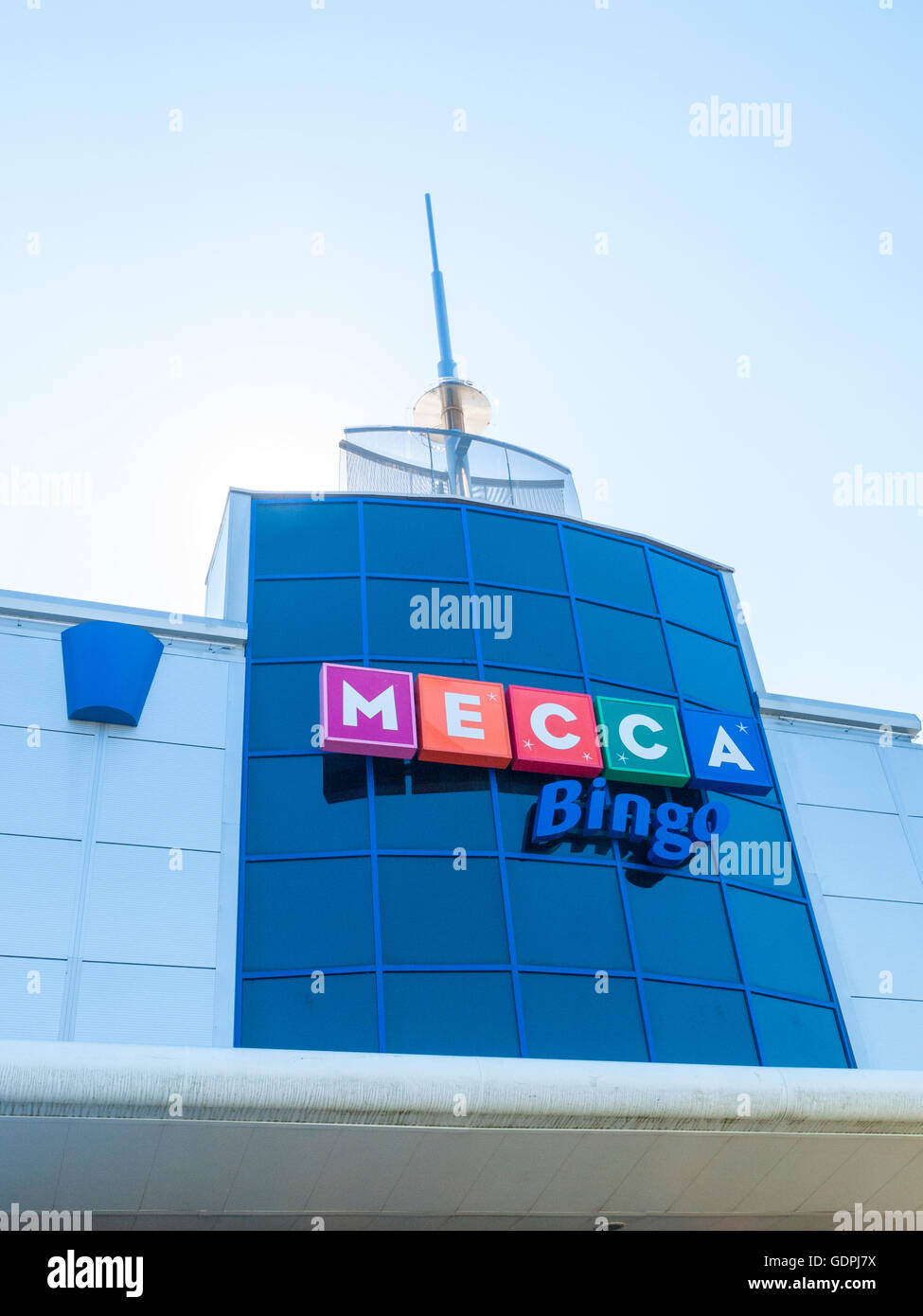 Mecca bingo sign on outside wall UK Stock Photo - Alamy