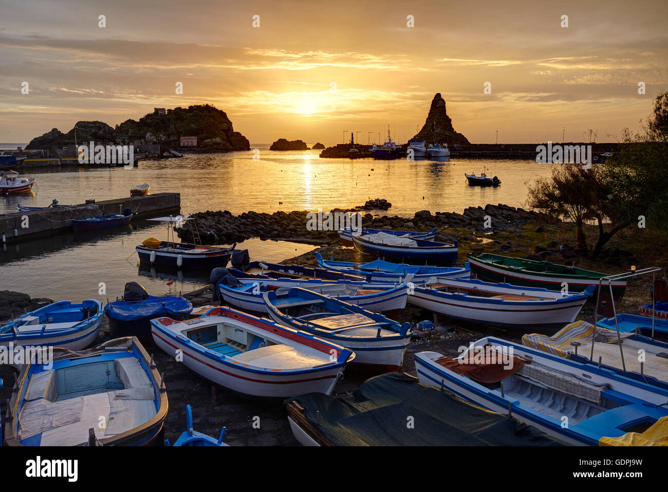 The little port of Aci Trezza, Sicily, Italy Stock Photo - Alamy