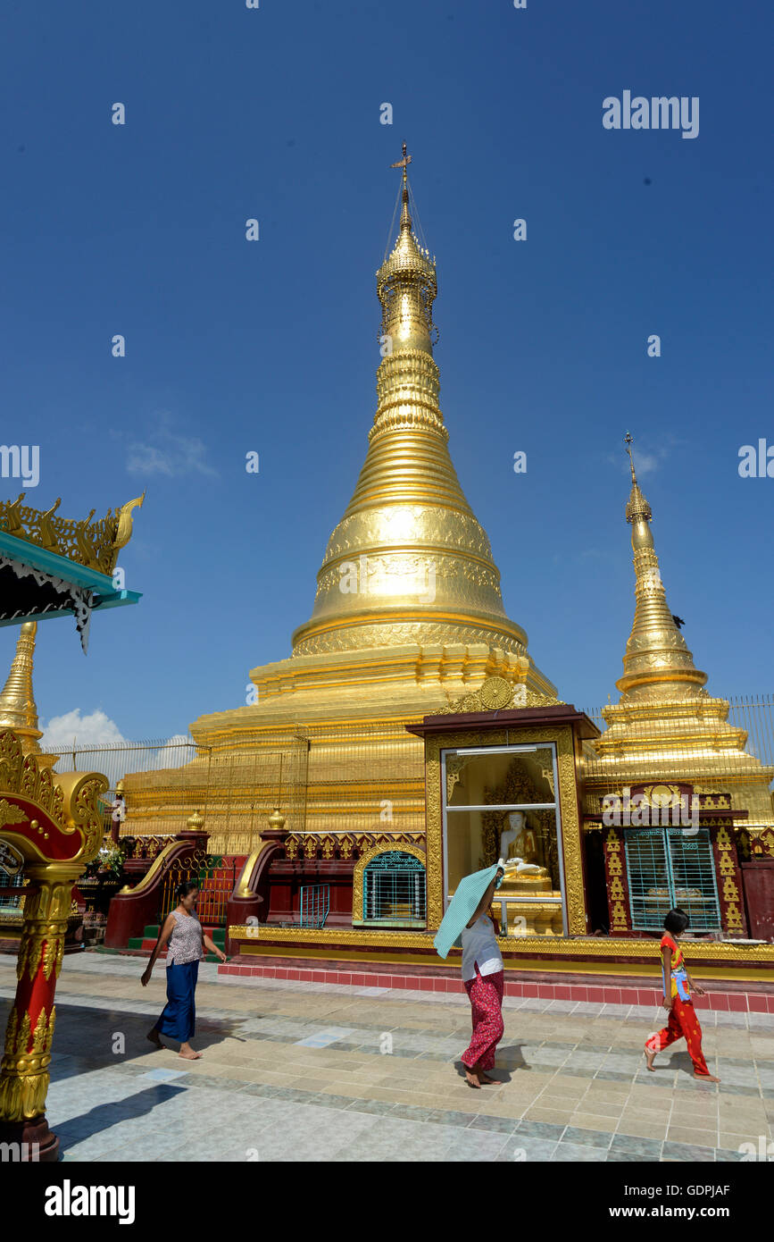 the Temple Theindawgyi shrine over the city of Myeik in the south in ...