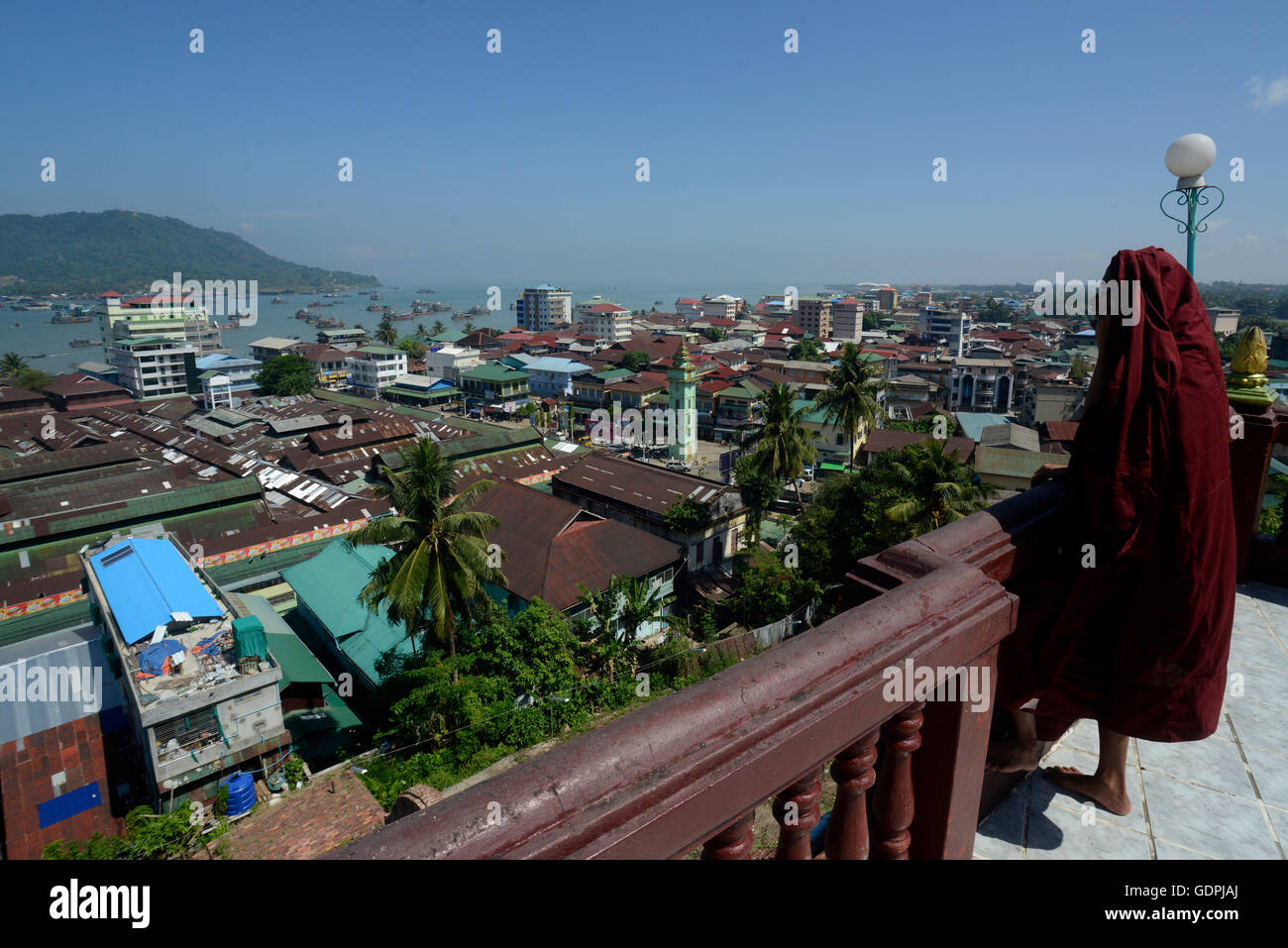 the city centre of Myeik in the south in Myanmar in Southeastasia Stock ...