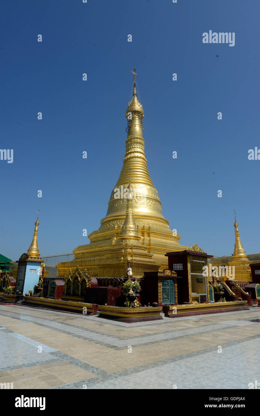 the Temple Theindawgyi shrine over the city of Myeik in the south in ...