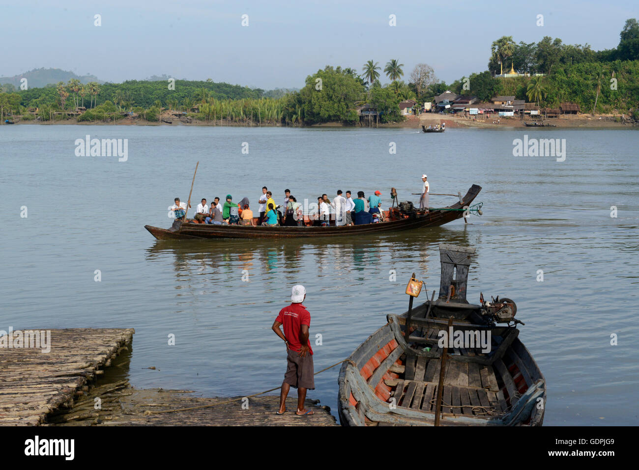 the landscape in a village near the city of Myeik in the south in ...