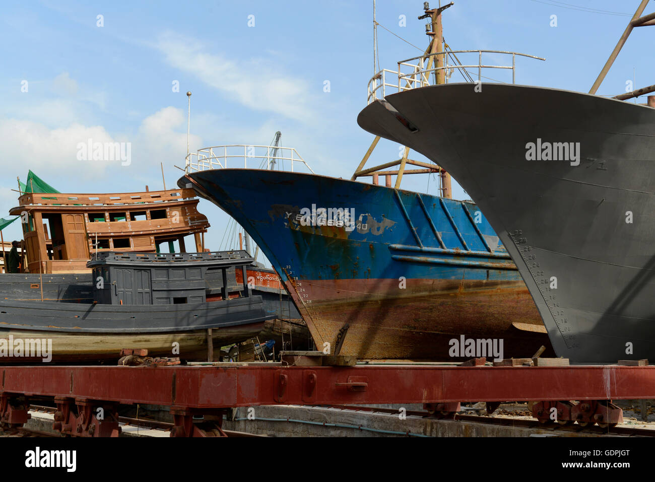 a Ship manufactur in the city of Myeik in the south in Myanmar in ...
