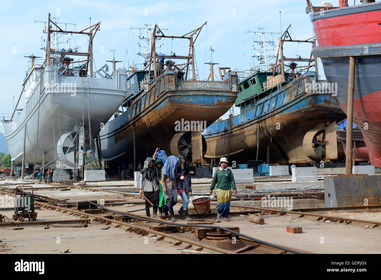 a Ship manufactur in the city of Myeik in the south in Myanmar in ...
