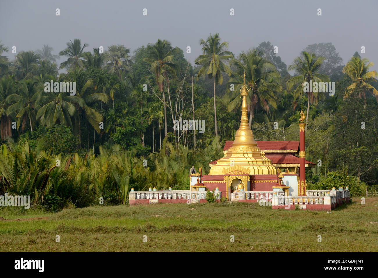 a Temple in the countryside near the city of Myeik in the south in ...