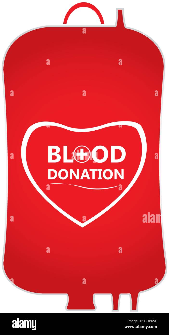 Isolated bag, Blood donation, Vector illustration Stock Vector Image ...