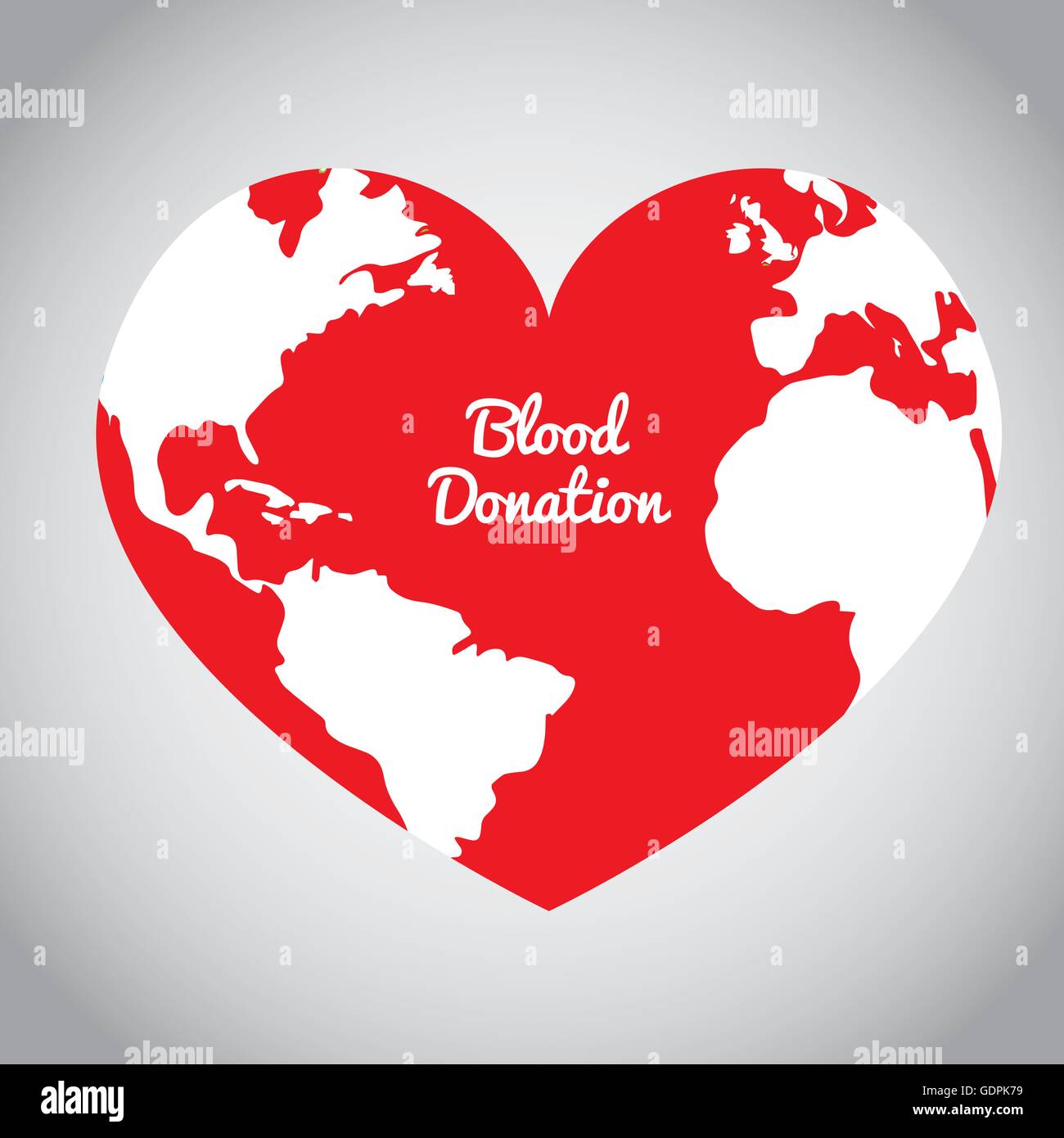 Isolated heart shape, Blood donation, Vector illustration Stock Vector ...