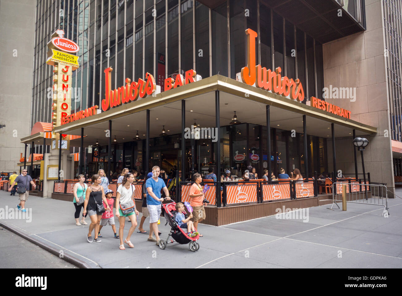 The Times Square branch of Junior's Restaurant on Friday, July 15, 2016 ...