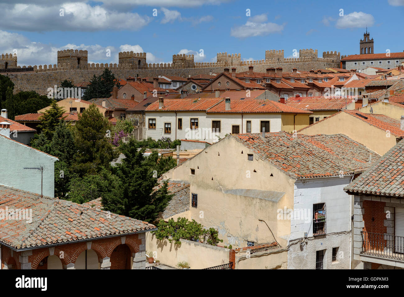 Medieval city walls of Avila, Castile and Leon, Spain, Europe Stock ...