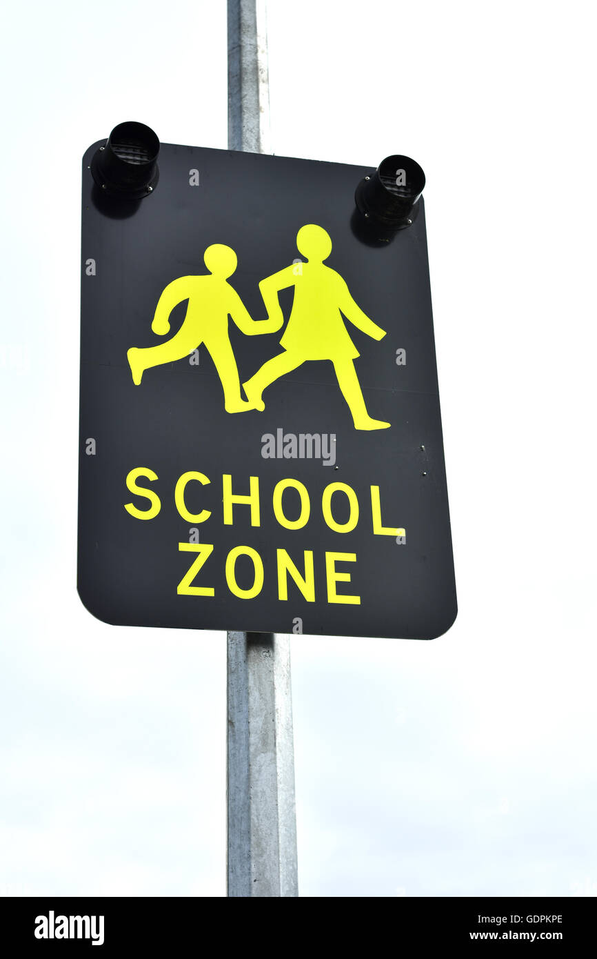 School zone street sign Stock Photo - Alamy
