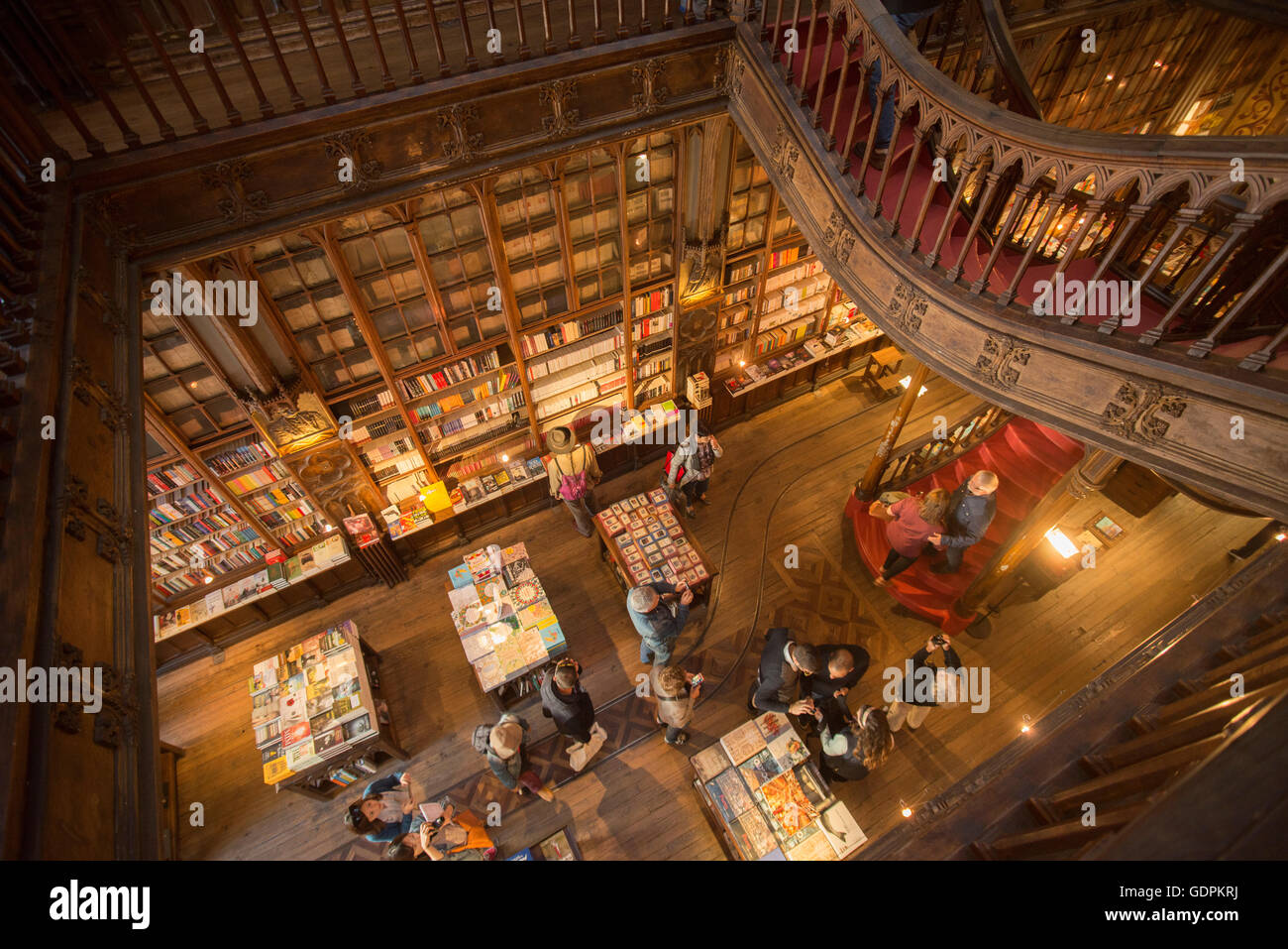 the Book shop Livraria Lello in Ribeira in Ribeira in the city centre ...