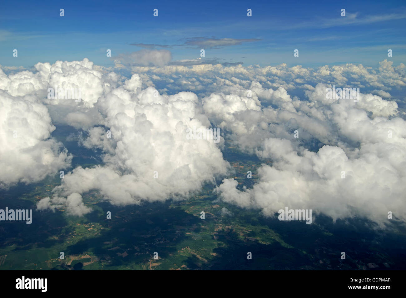 beautiful clouds view from the window of an airplane Stock Photo - Alamy