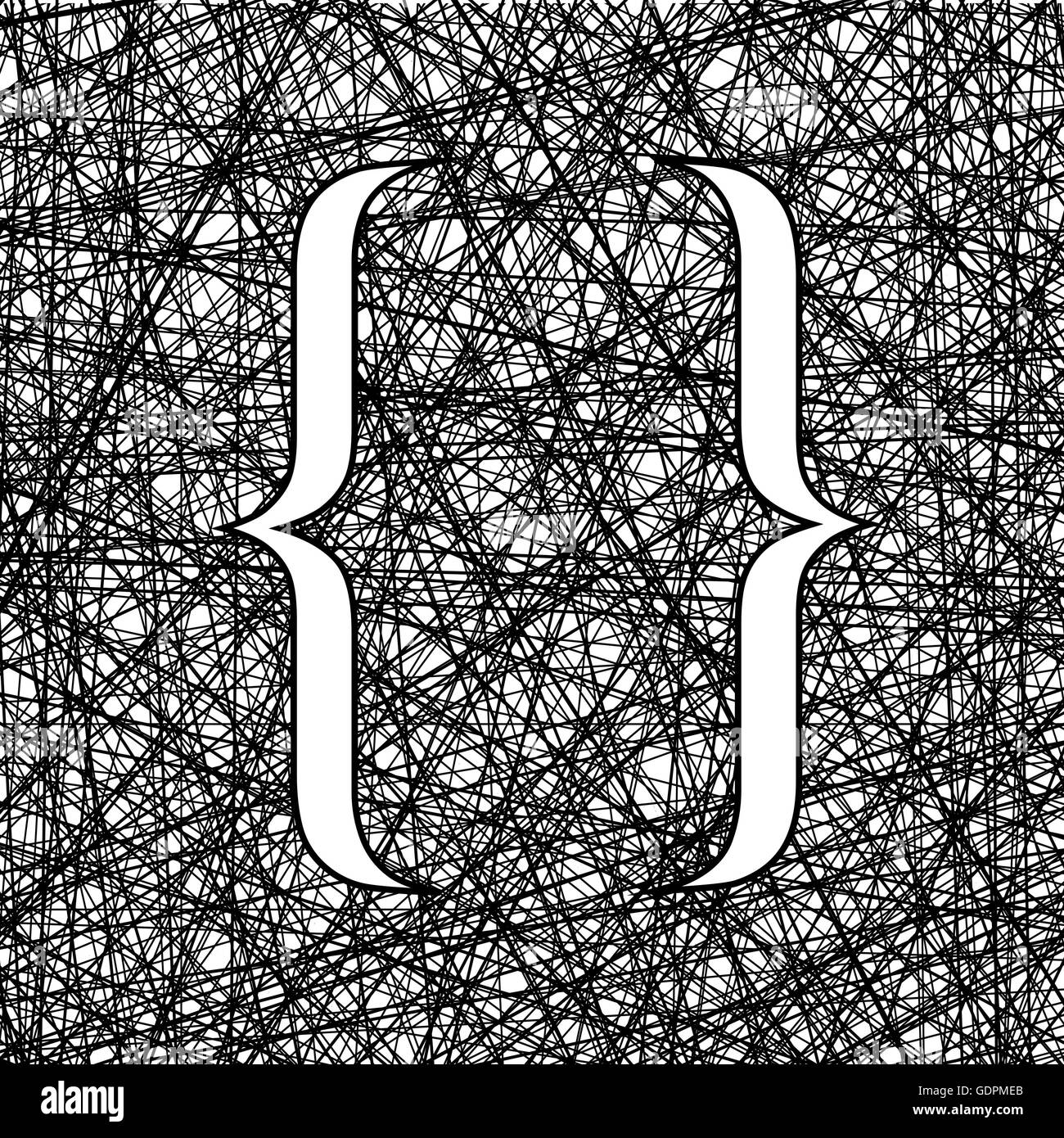 Curly Bracket Icon Stock Vector Image & Art - Alamy