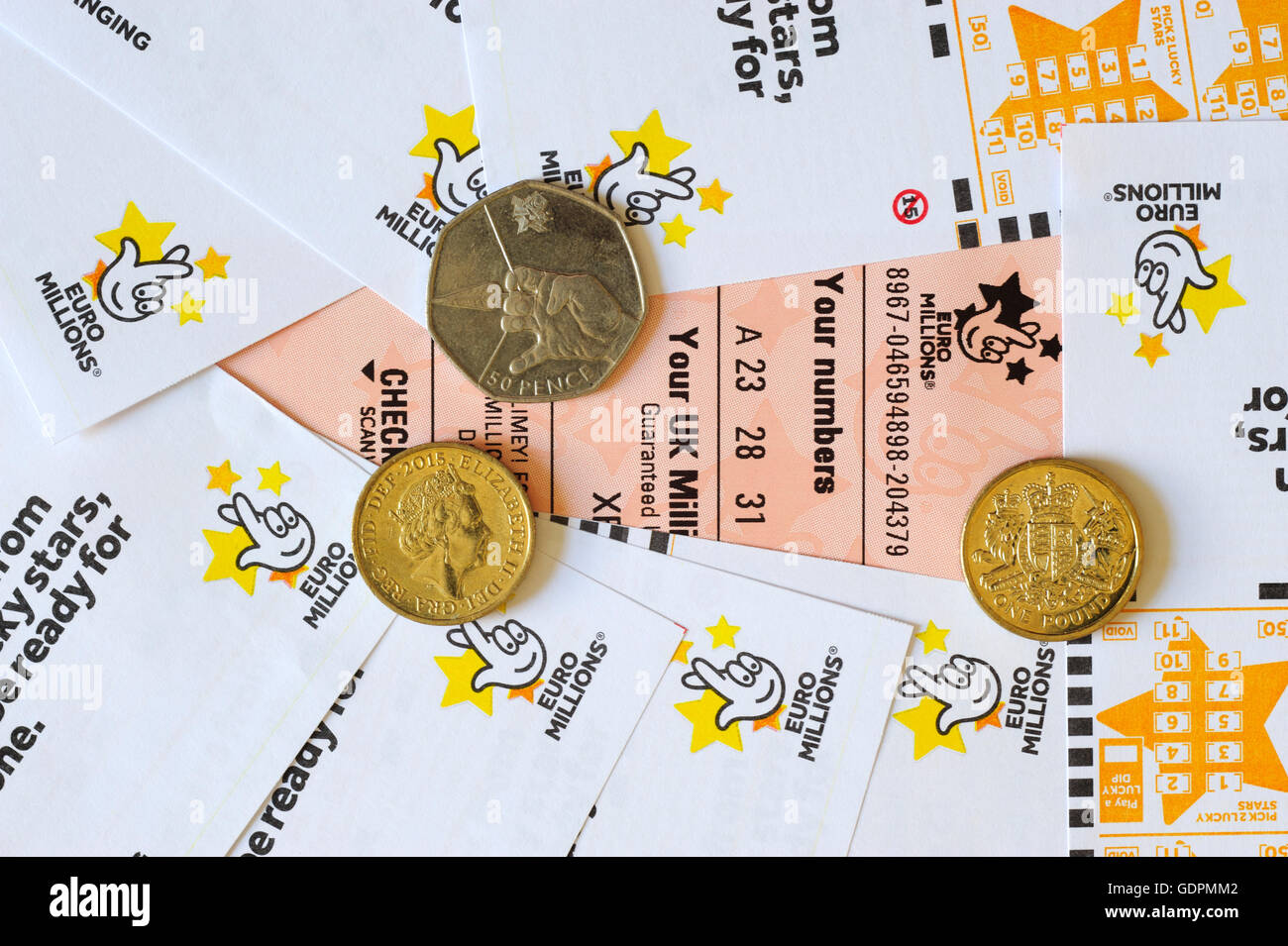 Euro slips hi-res stock photography and images - Alamy