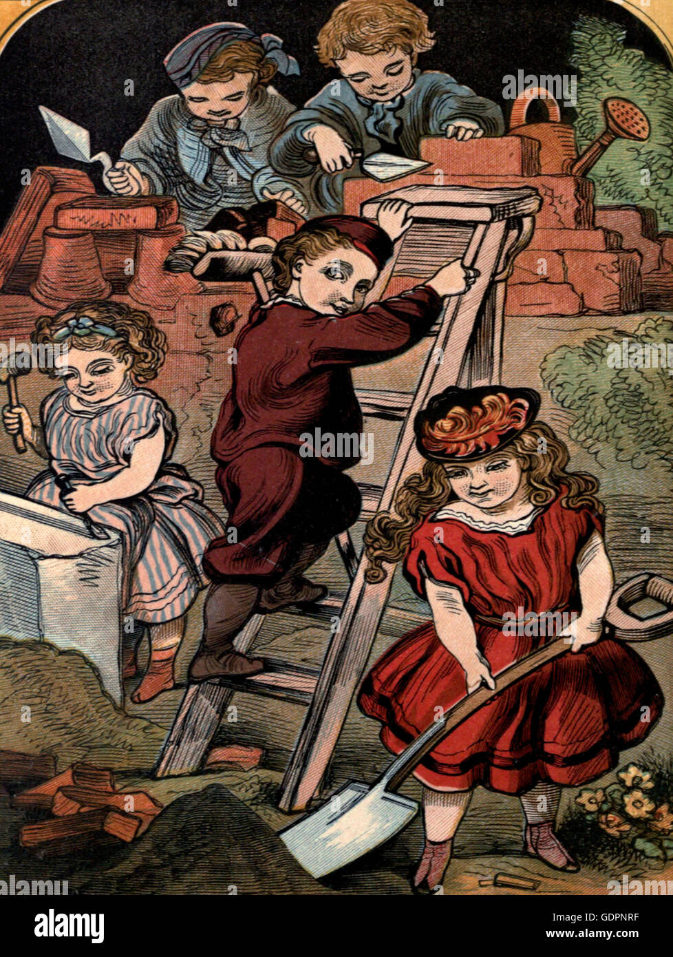 Victorian children illustration hi-res stock photography and images - Alamy