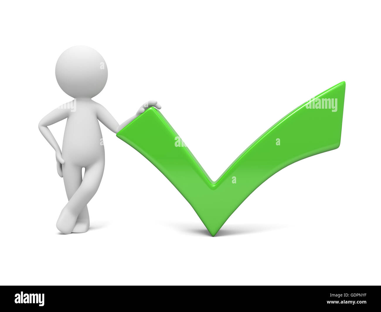 3d man standing check mark hi-res stock photography and images - Alamy