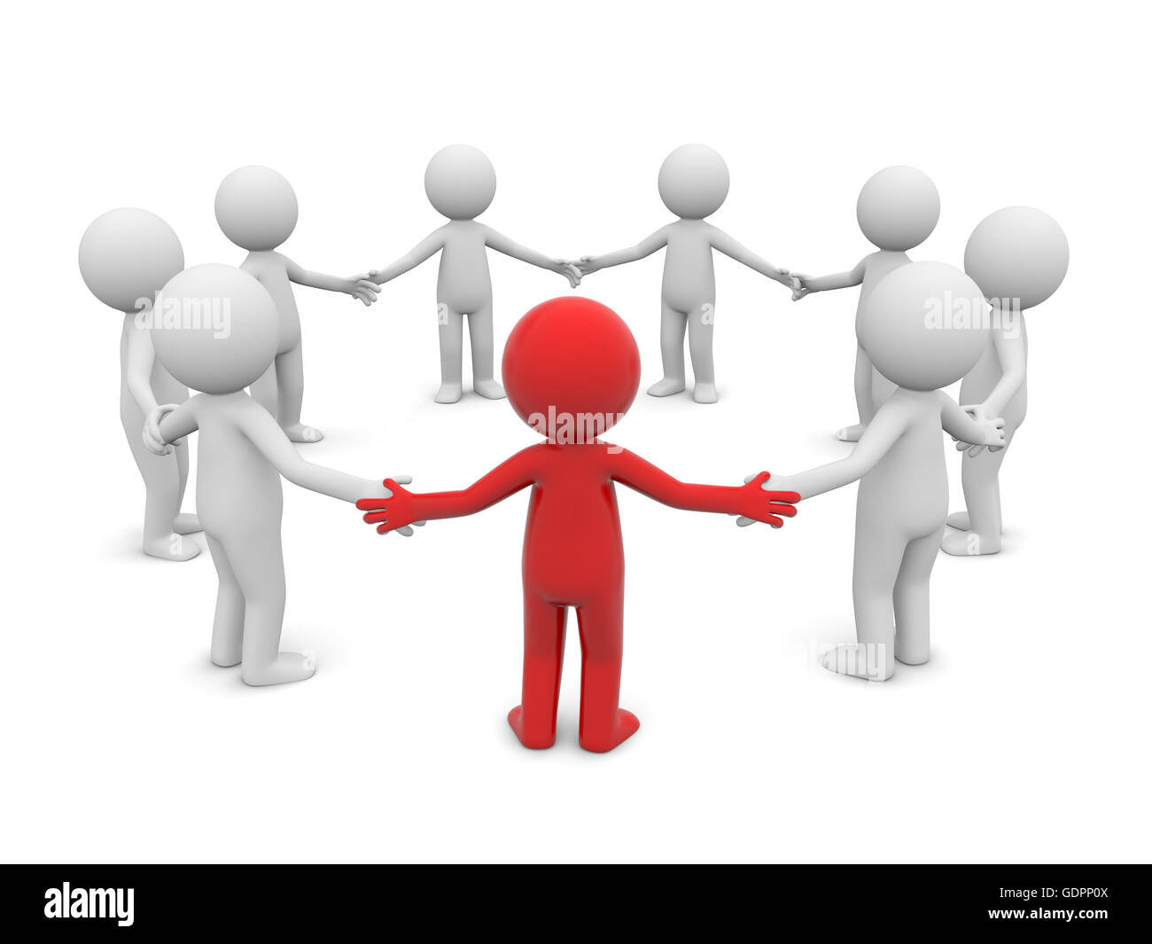 Teamwork hands circle in Cut Out Stock Images & Pictures - Alamy