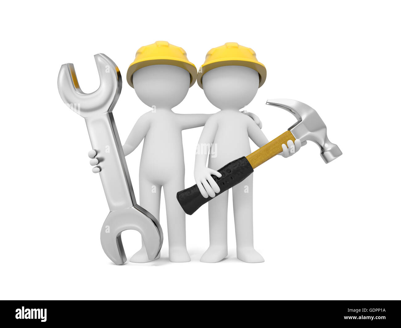 Tools wrench hammer 3d hi-res stock photography and images - Alamy