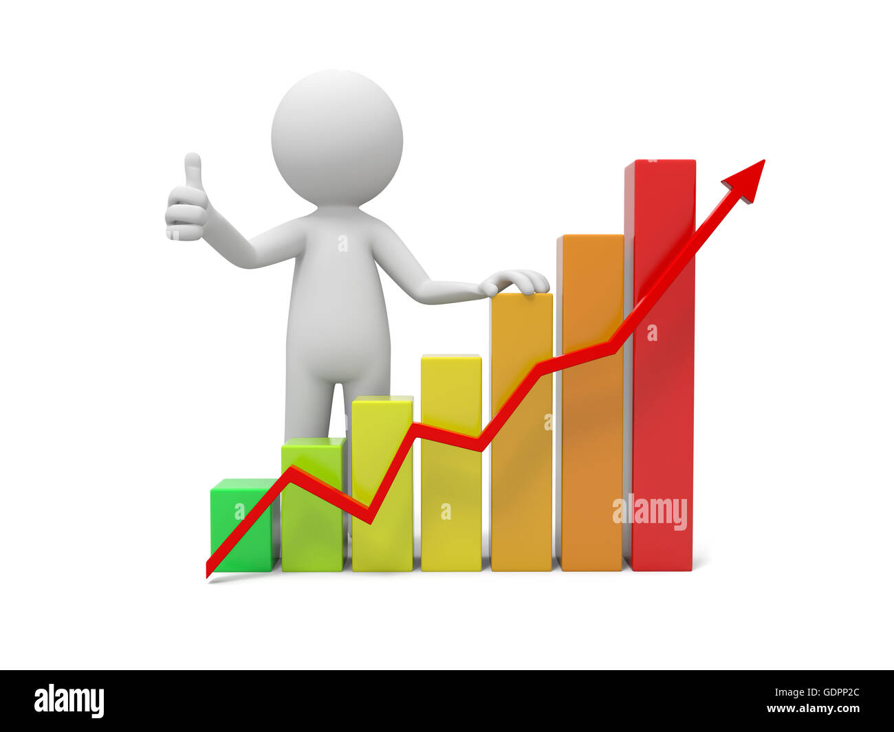 Growth bar chart arrow Cut Out Stock Images & Pictures - Alamy