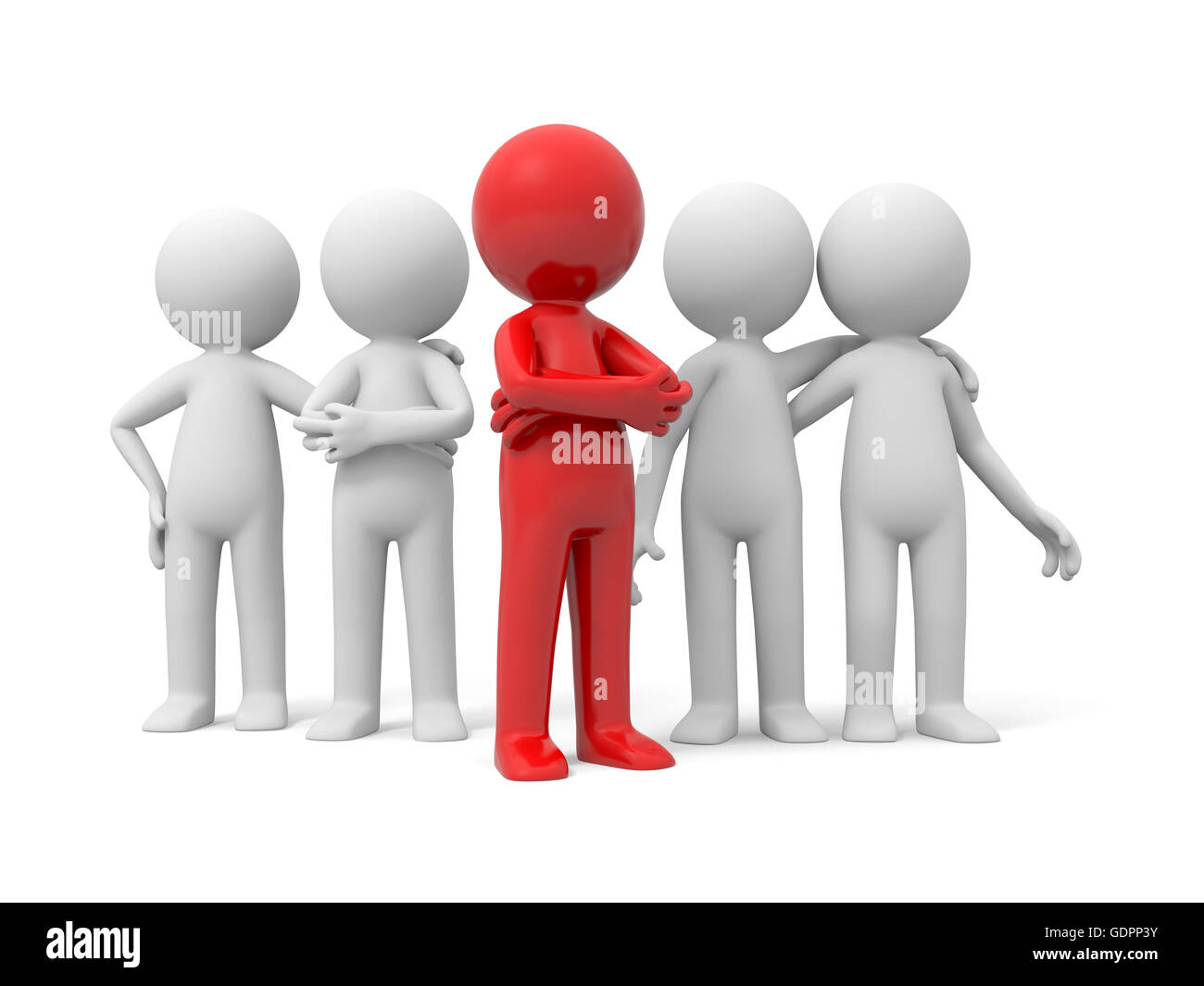 3d white people work team hi-res stock photography and images - Alamy