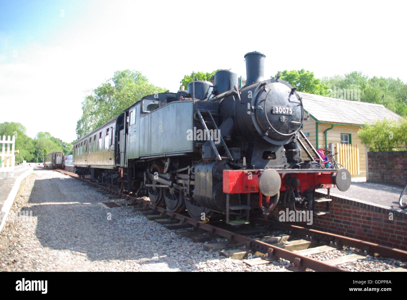 Steam train at Shillingstone Station, Dorset, England Stock Photo - Alamy