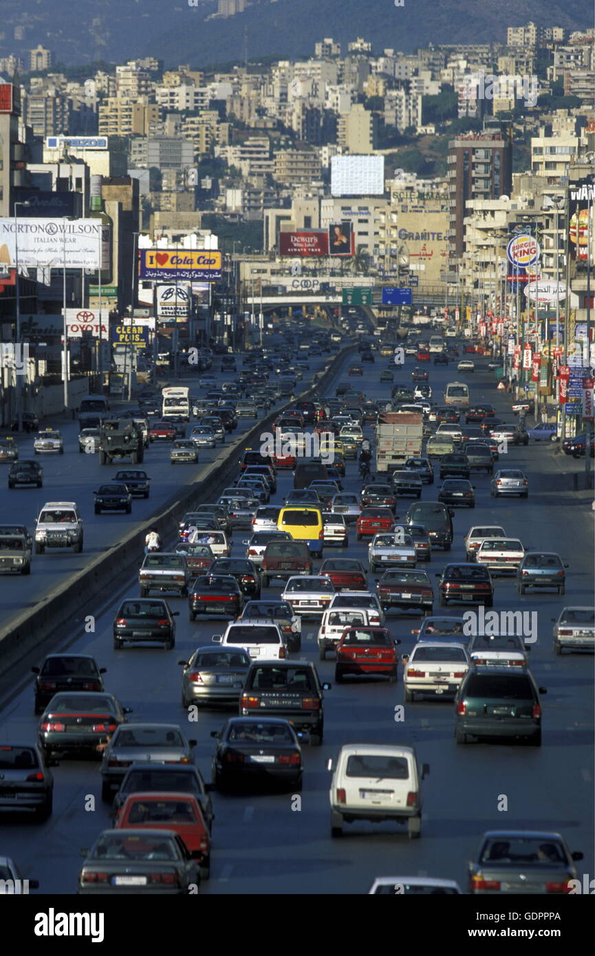 The city centre of Beirut on the coast in lebanon in the middle east ...