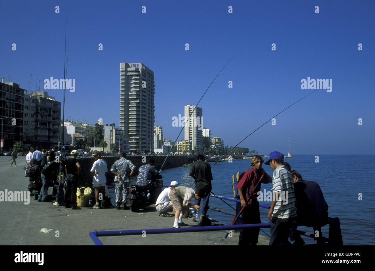 The city centre of Beirut on the coast in lebanon in the middle east ...