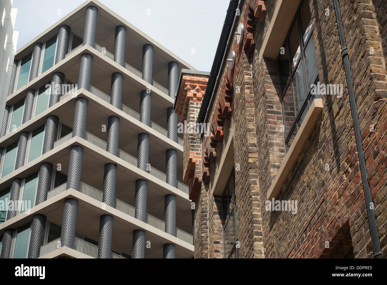 Mixture of old and new architecture at One Pancras Square King's Cross ...