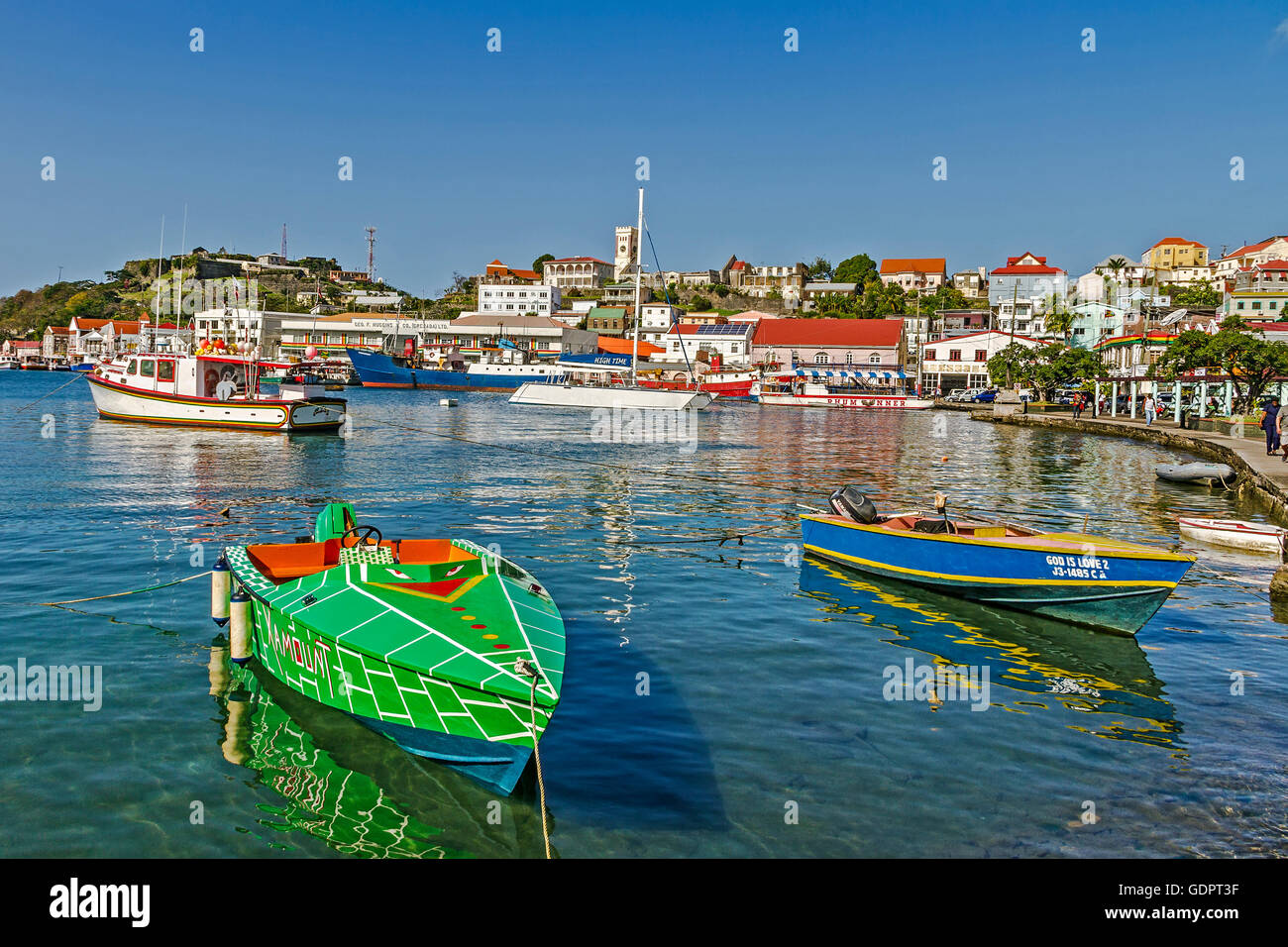 The harbour St. George's Grenada West Indies Stock Photo - Alamy