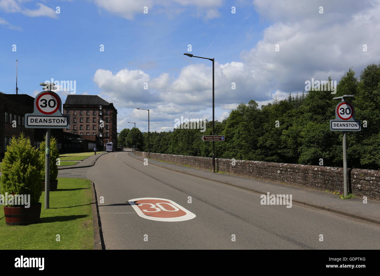 Deanston with distillery Scotland July 2016 Stock Photo - Alamy