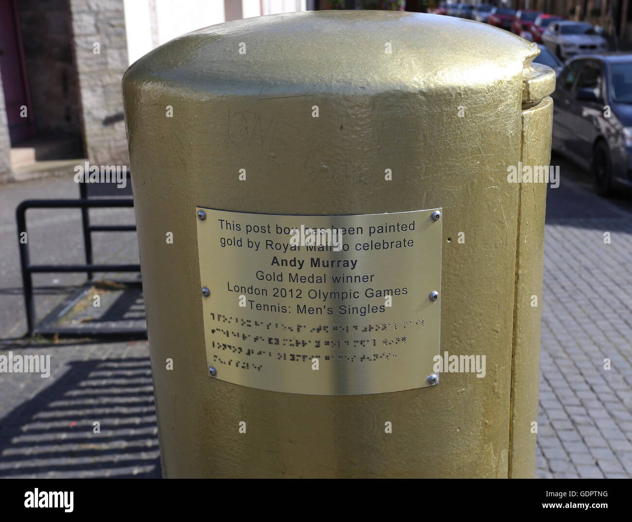 Andy murrays gold post box hi-res stock photography and images - Alamy