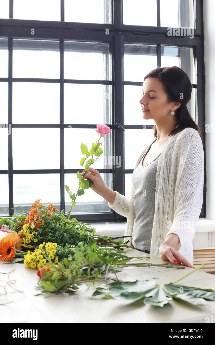 Woman at home Stock Photo - Alamy