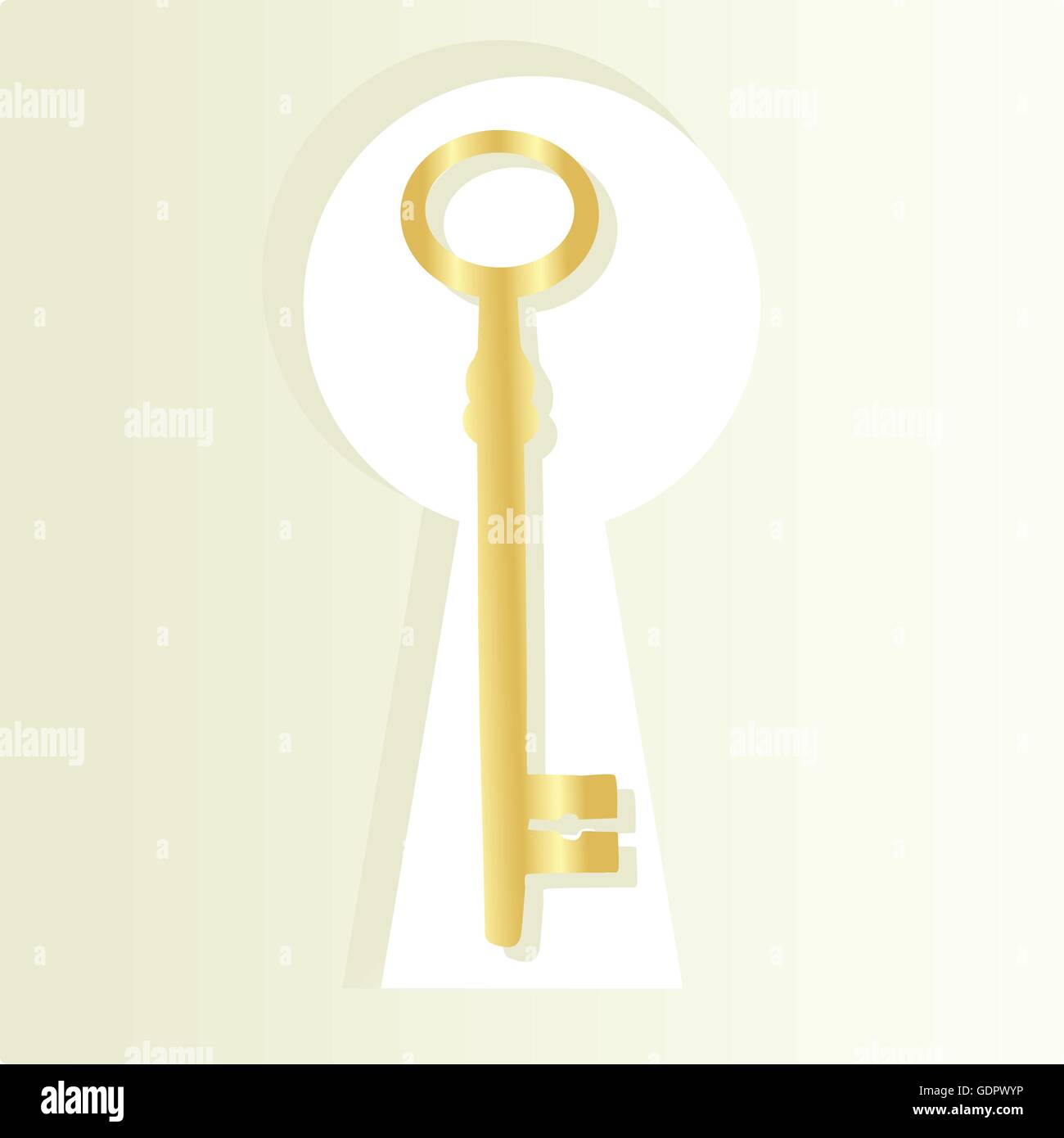 Golden key and keyhole vector background concept Stock Vector Image ...
