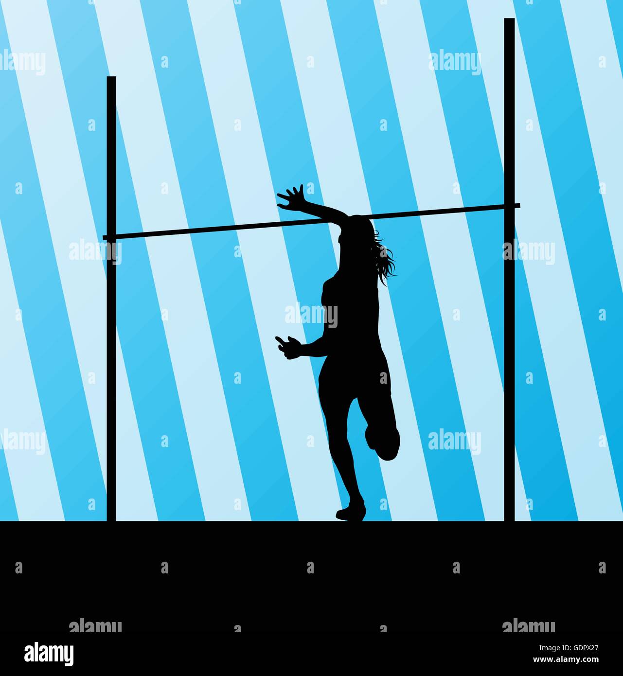 High jump woman vector abstract background for poster Stock Vector ...