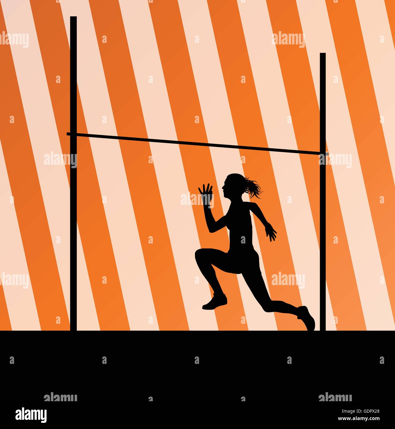 High jump woman vector abstract background for poster Stock Vector ...