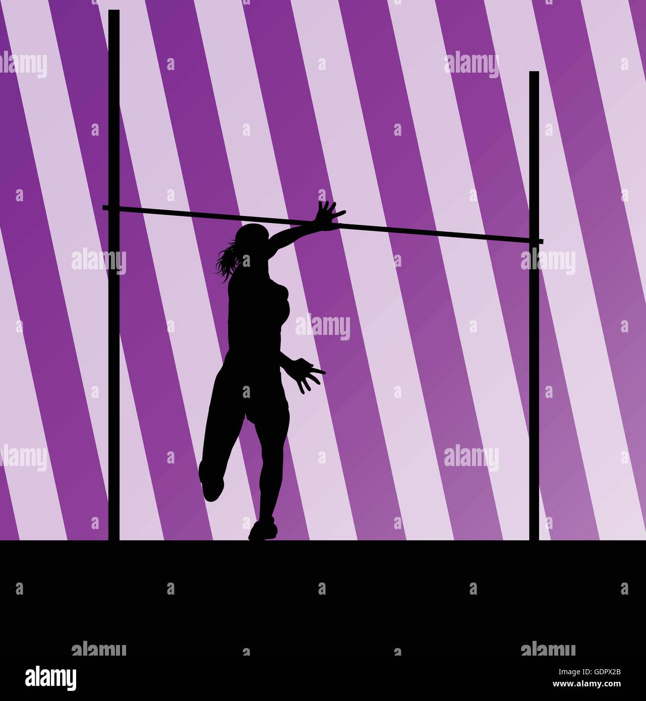 High jump woman vector abstract background for poster Stock Vector ...