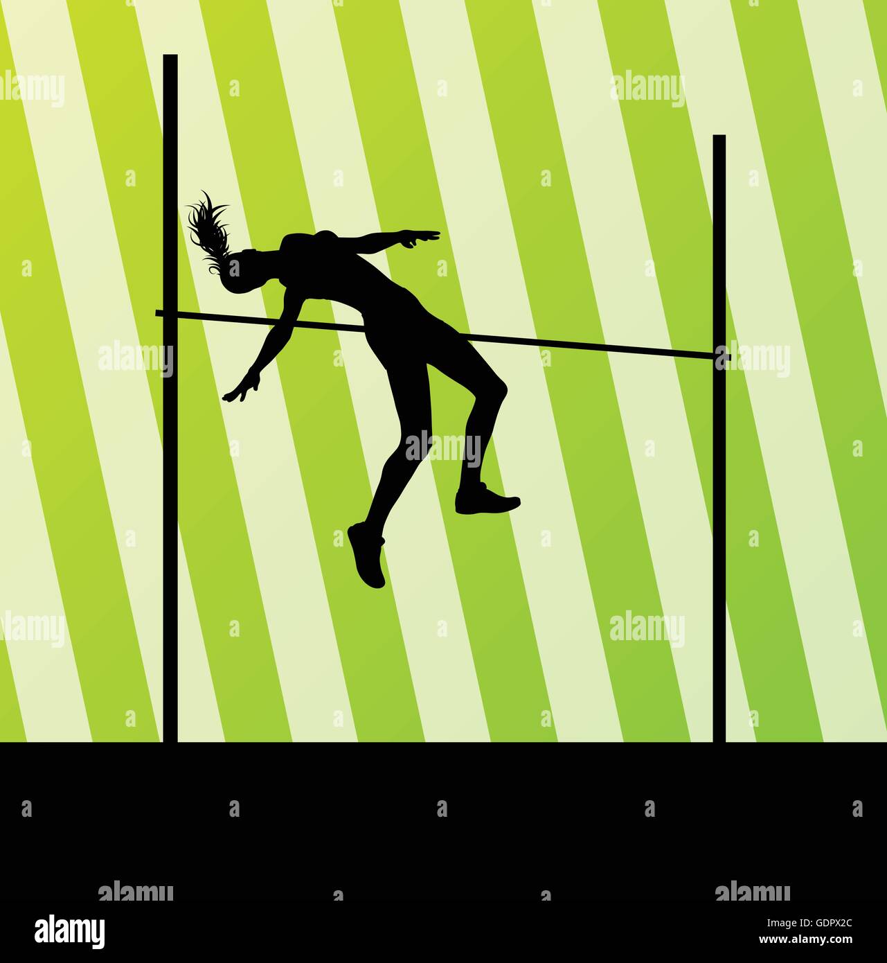 High jump woman vector abstract background for poster Stock Vector ...