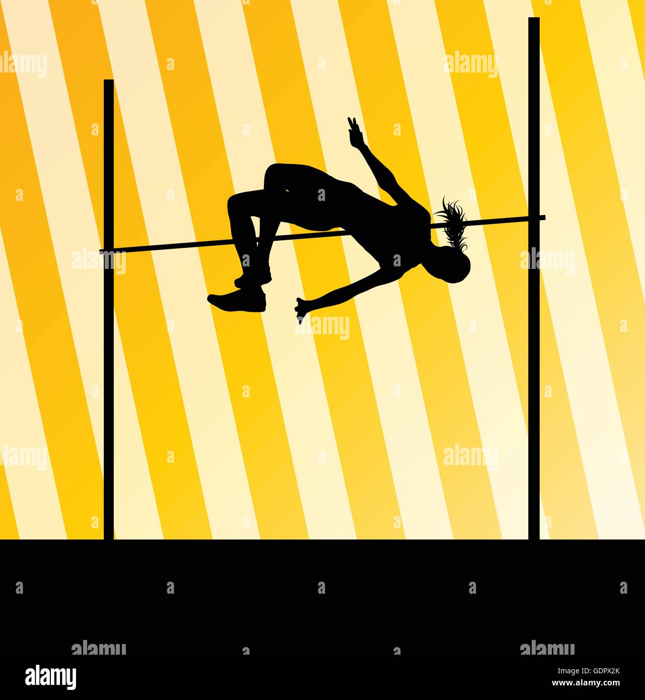 High jump woman vector abstract background for poster Stock Vector ...