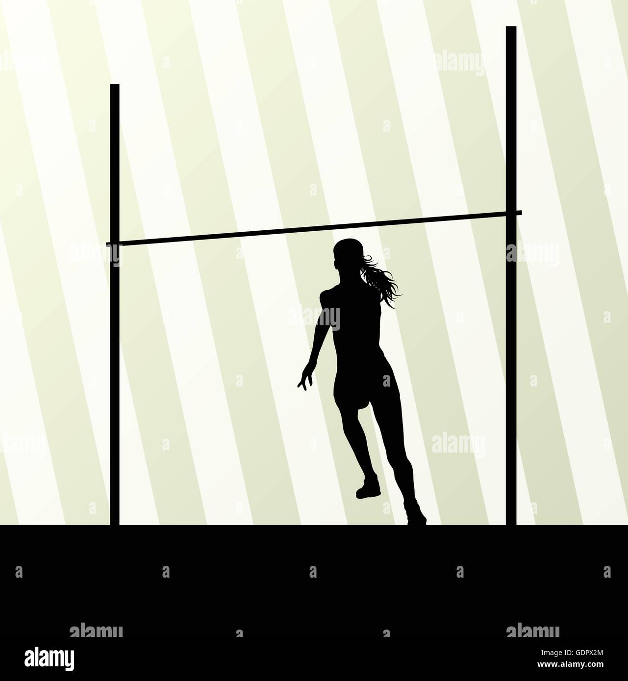 High jump woman vector abstract background for poster Stock Vector ...