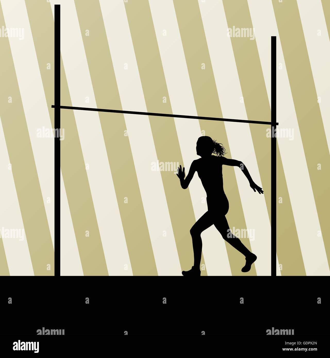 High jump woman vector abstract background for poster Stock Vector ...