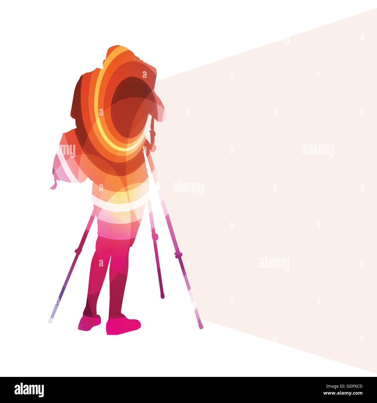 Cameraman with video camera silhouette illustration vector background ...