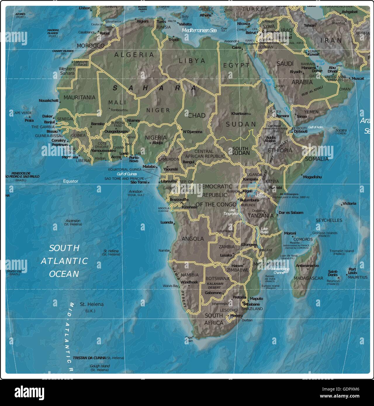 Africa aerial Stock Vector Images - Alamy