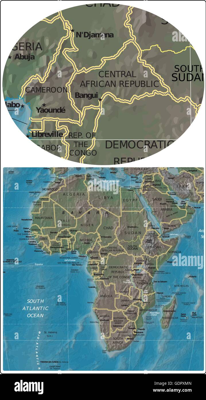 Aerial cameroon Stock Vector Images - Alamy